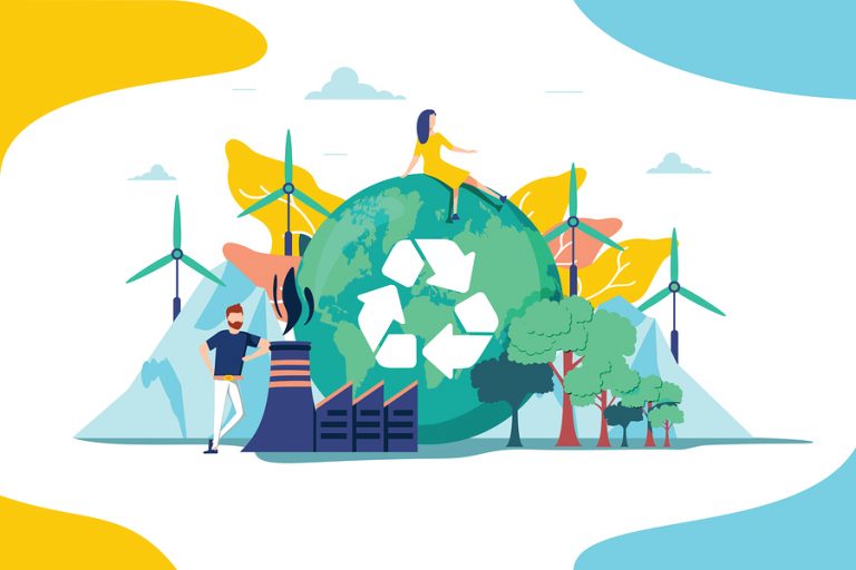 Environment Vector Illustration. Renewable Nature Resources Coll - 3R ...